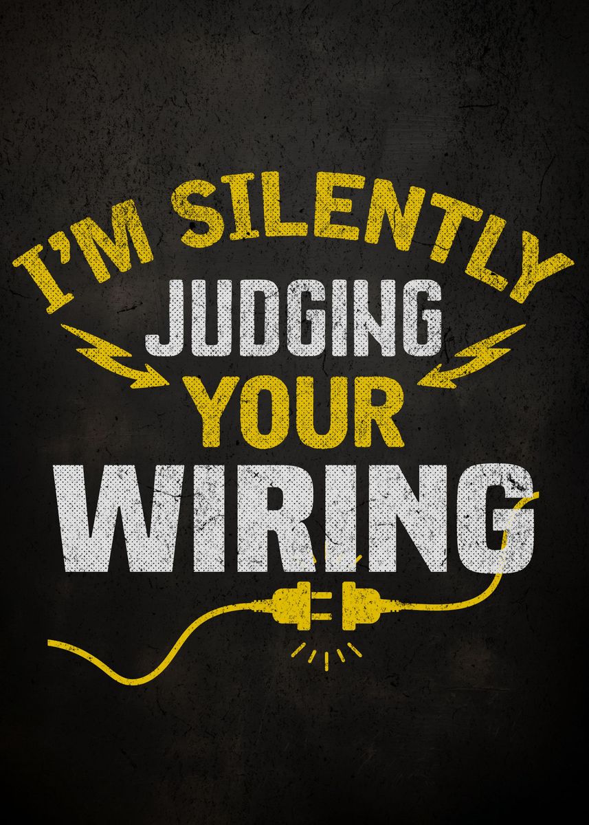 'Funny Electrician Wall Art' Poster, picture, metal print, paint by ...