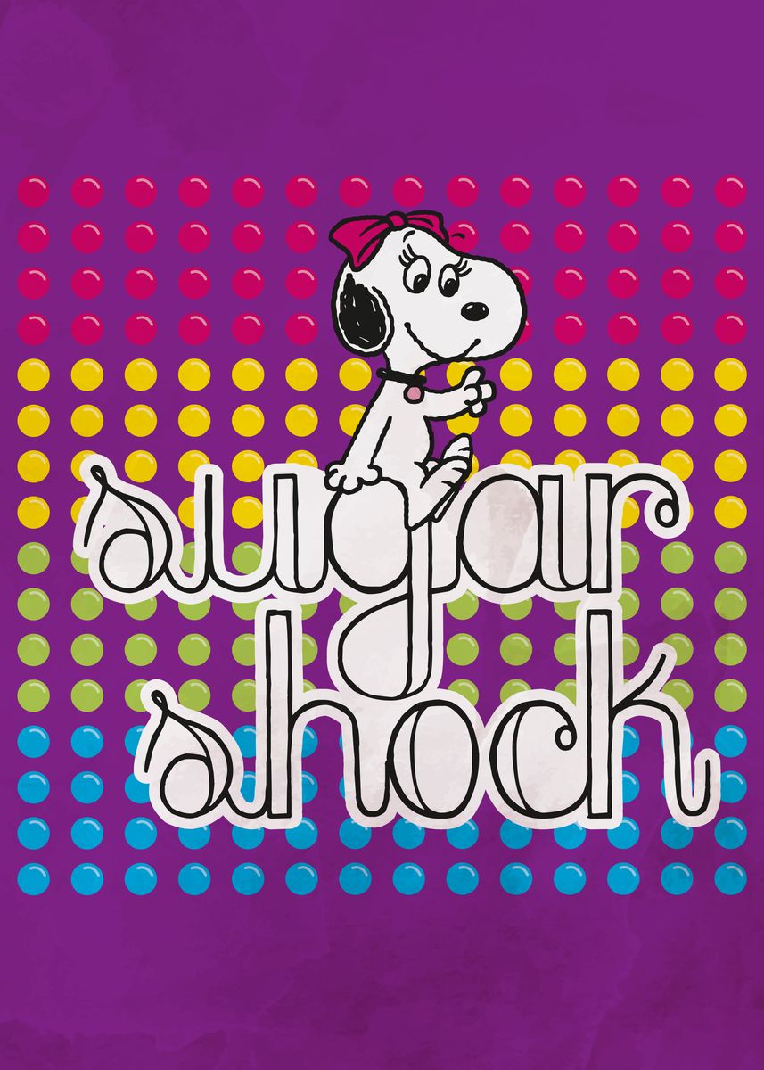 'Sugar Shock purple' Poster, picture, metal print, paint by Peanuts ...