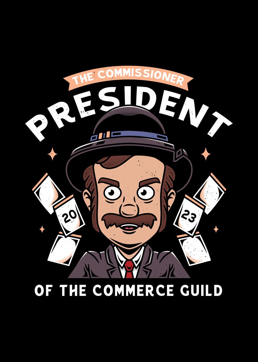 'Commerce Guild President' Poster, picture, metal print, paint by ...
