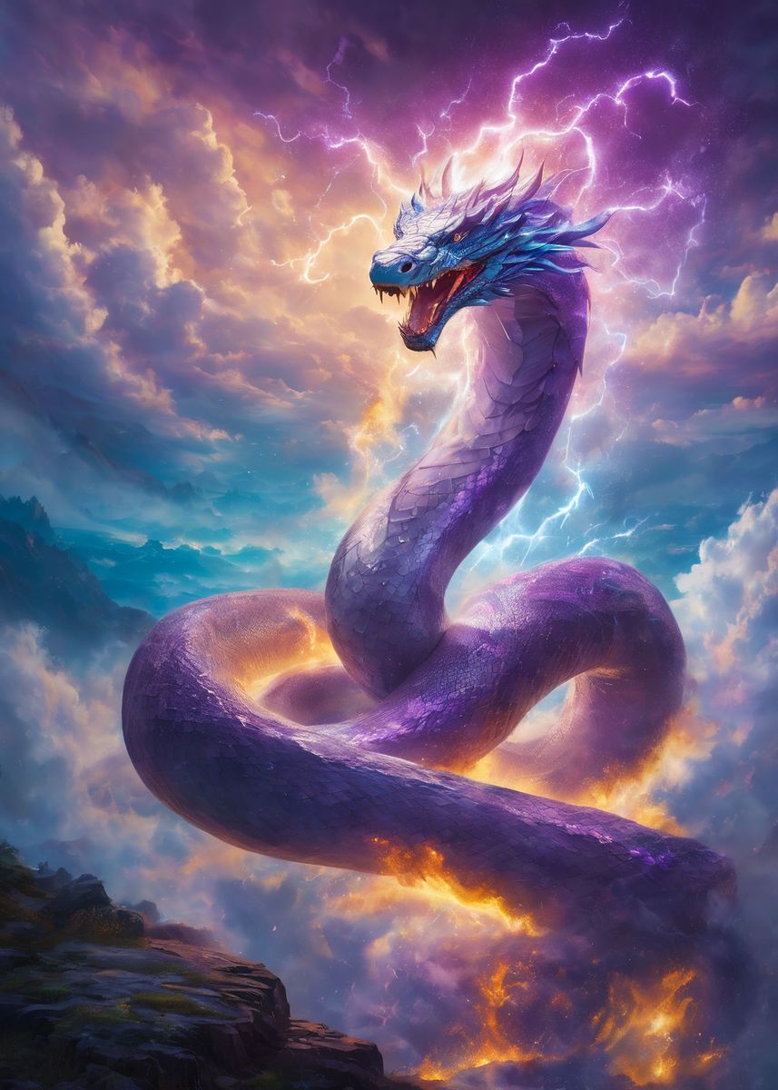 'Mystical Dragon' Poster, picture, metal print, paint by Masdarata ...