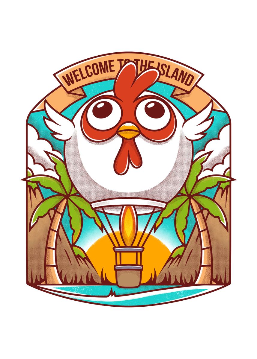 'Welcome to the Island' Poster, picture, metal print, paint by ...