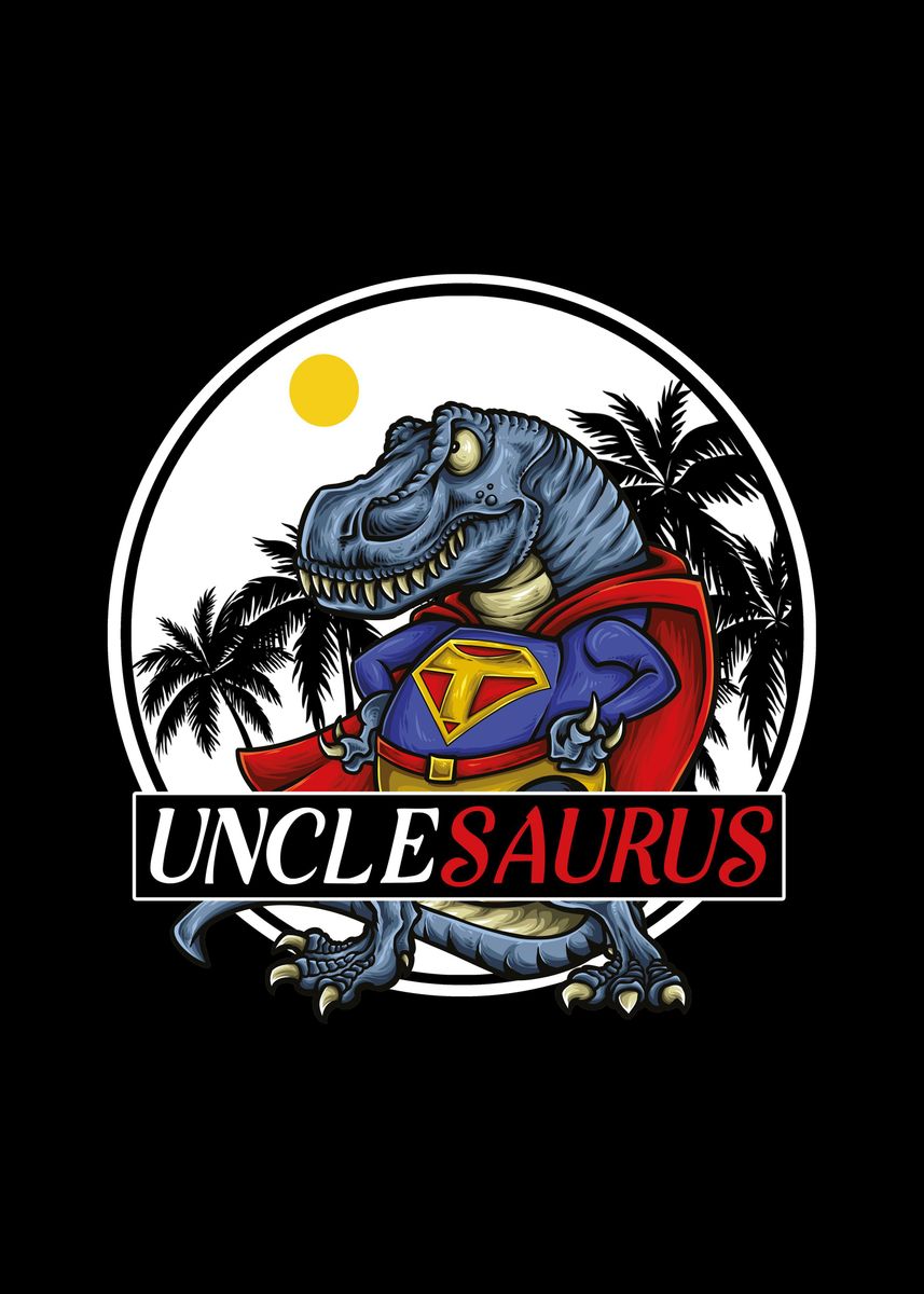 'uncle dinosaur' Poster, picture, metal print, paint by Yacoub Al ...