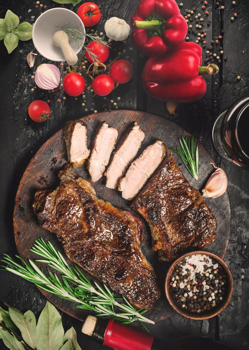 'Fancy a steak' Poster, picture, metal print, paint by Stefan Merz ...