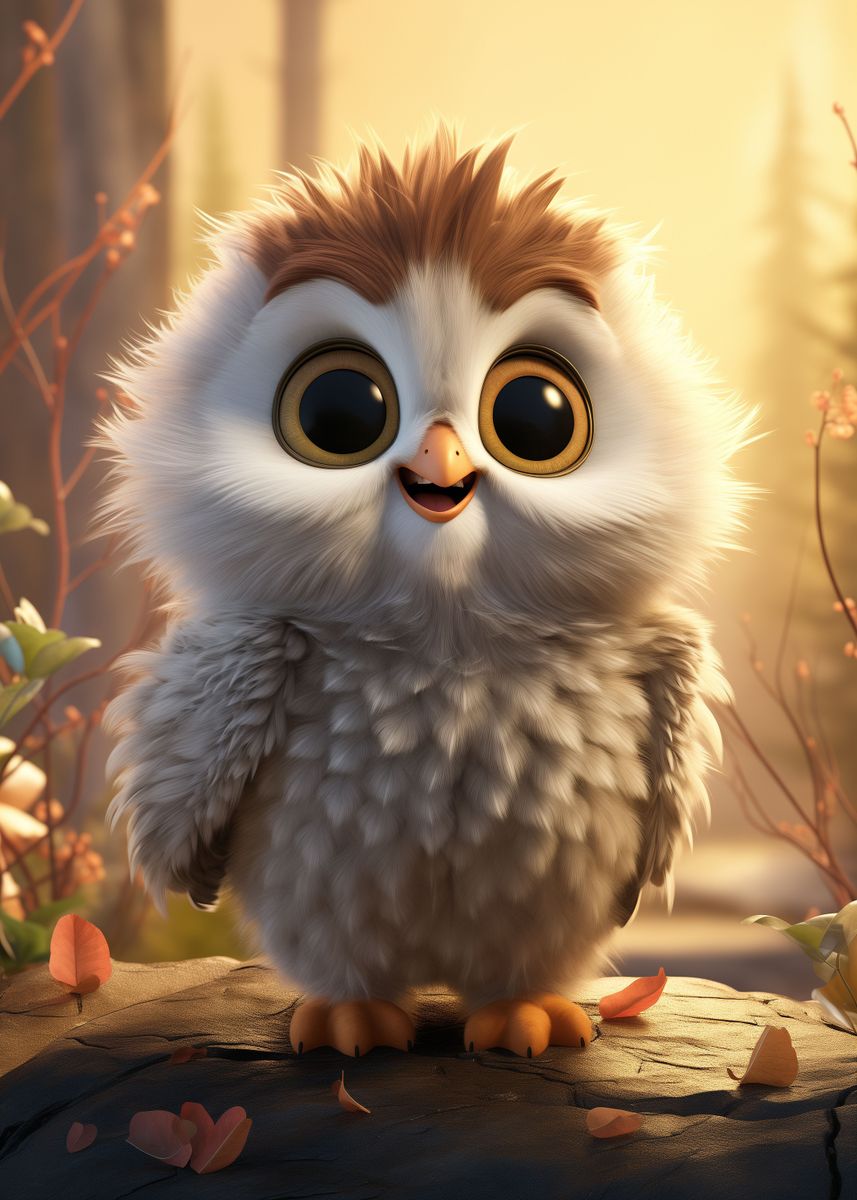 'Enchanted Owl Eyes' Poster, picture, metal print, paint by Davia ...