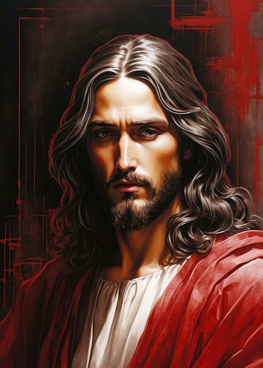 'portrait of Jesus' Poster, picture, metal print, paint by QTK Design ...