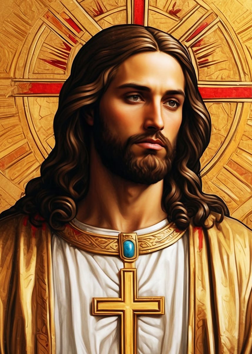 'portrait of Jesus 2' Poster, picture, metal print, paint by QTK Design ...