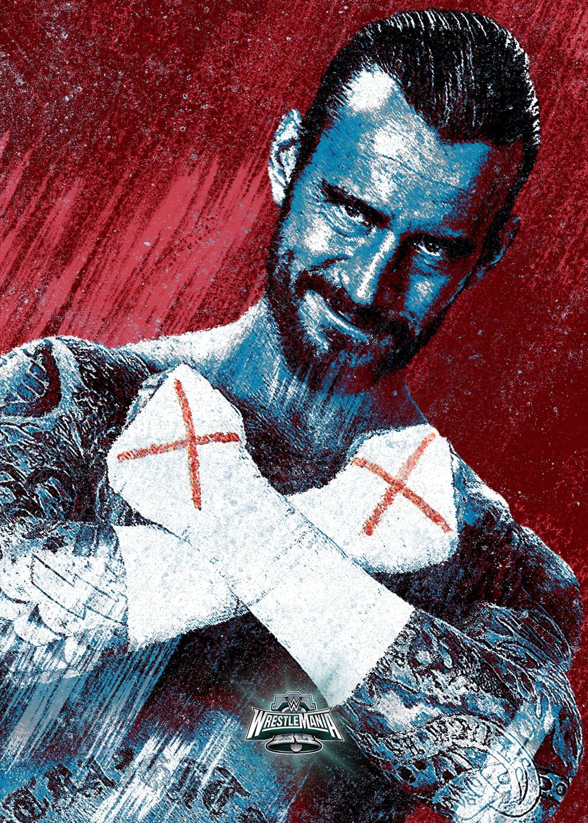 'CM Punk Alt' Poster, picture, metal print, paint by Ricky Caneso ...