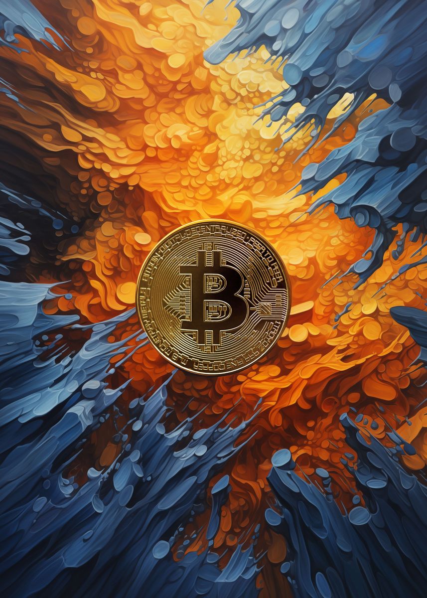 'Bitcoin Art' Poster, picture, metal print, paint by The Fire | Displate