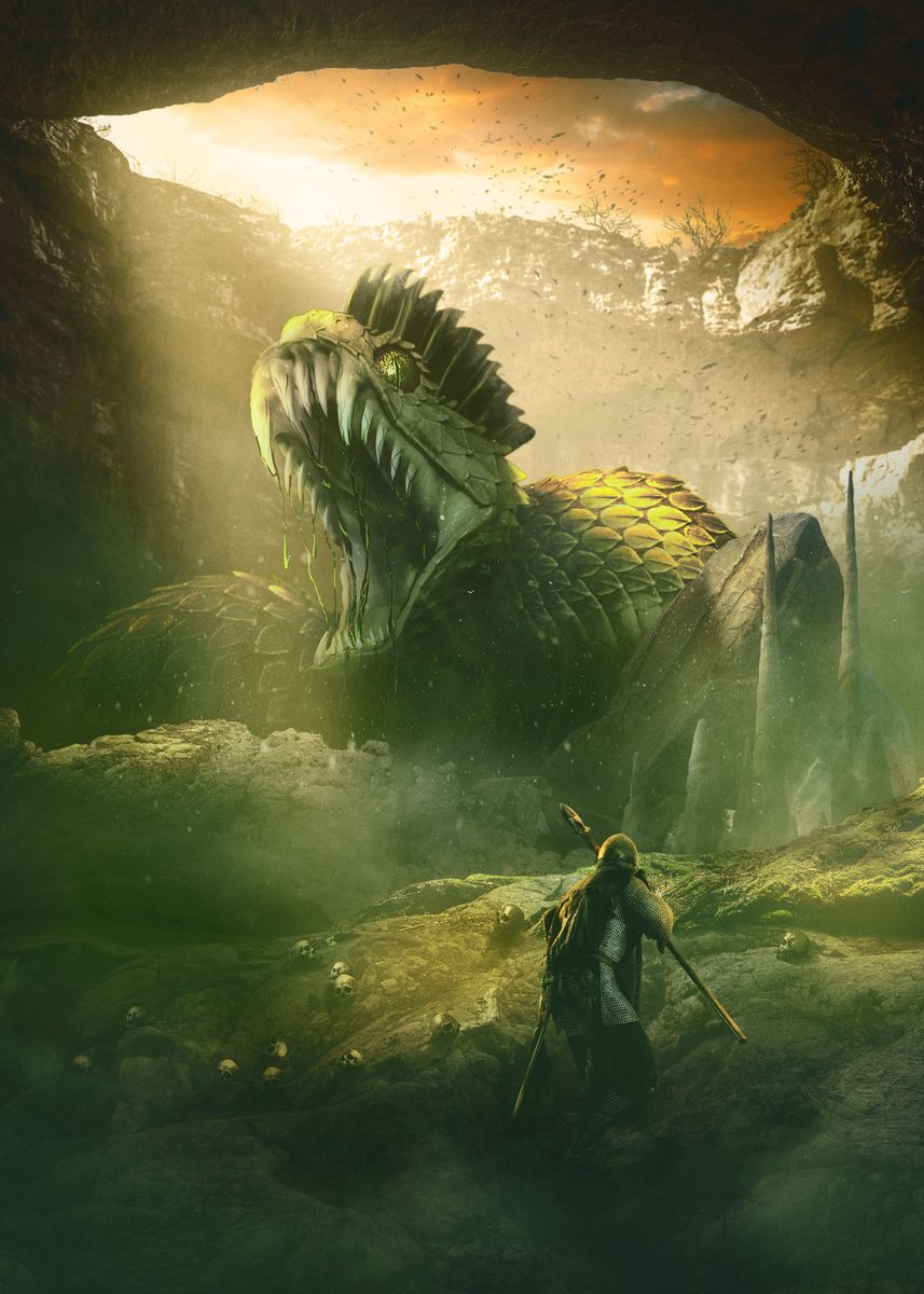 'The Basilisk' Poster, picture, metal print, paint by voodoo art studio ...