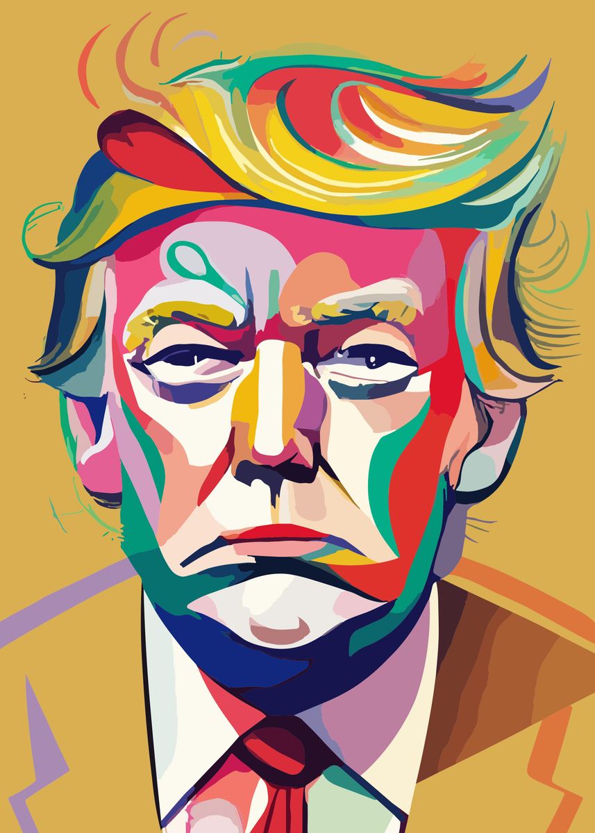 'Trump Pop Art' Poster, picture, metal print, paint by Ba Ab | Displate