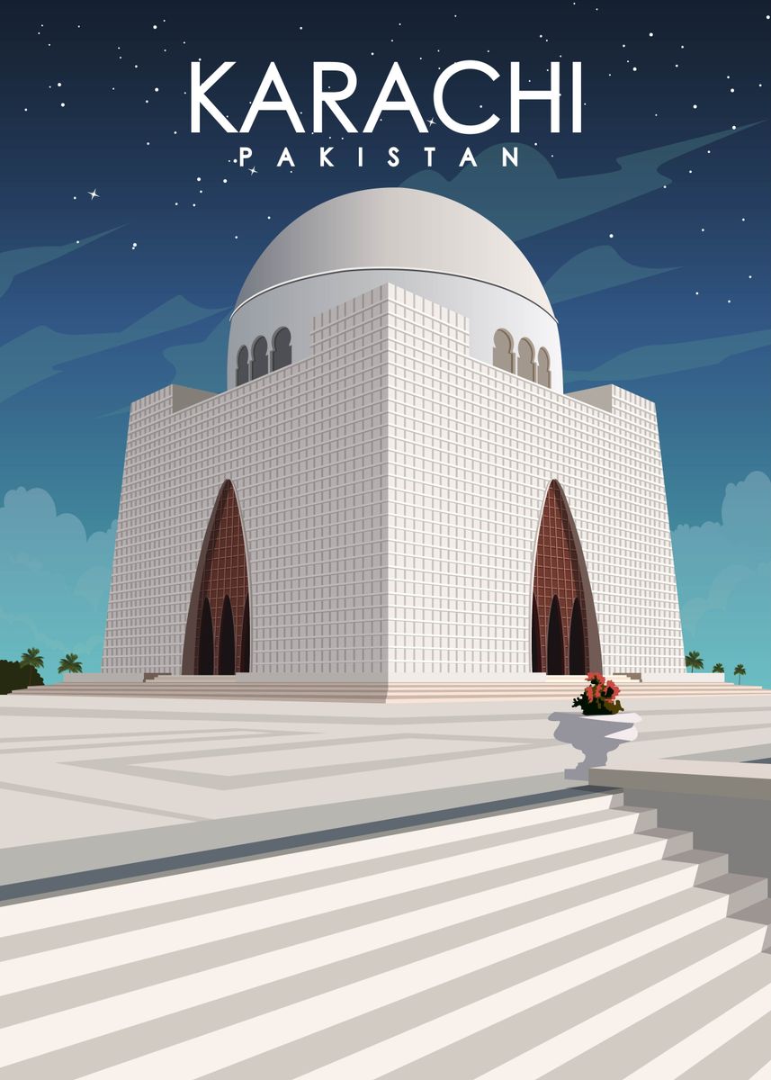 'Karachi Pakistan' Poster, picture, metal print, paint by Jorn | Displate