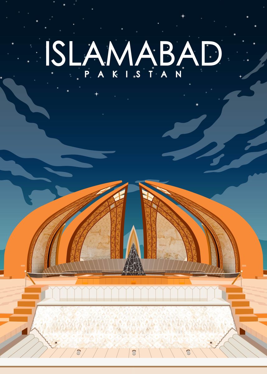'Islamabad Pakistan' Poster, picture, metal print, paint by Jorn | Displate