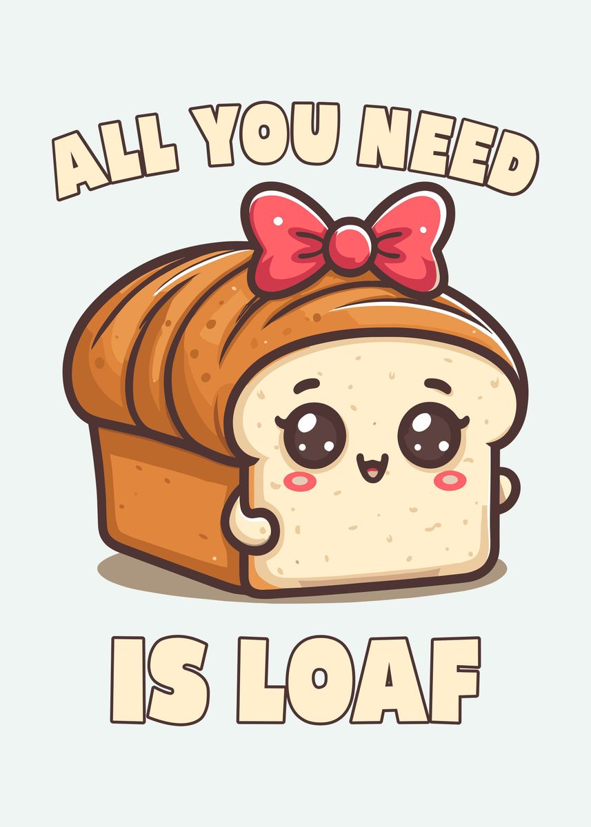 'All You Need is Loaf' Poster, picture, metal print, paint by Ba Ab ...