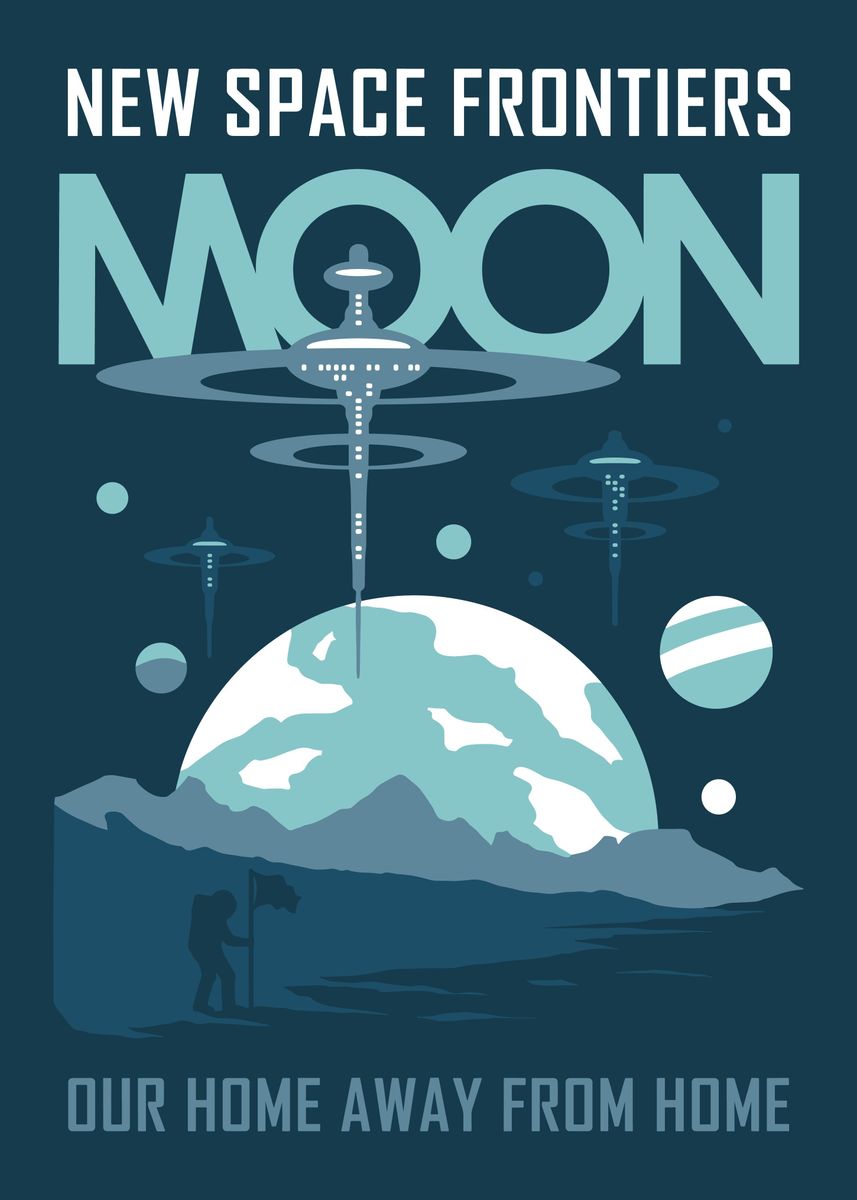 'Moon Vintage Posters' Poster, picture, metal print, paint by Haruno ...