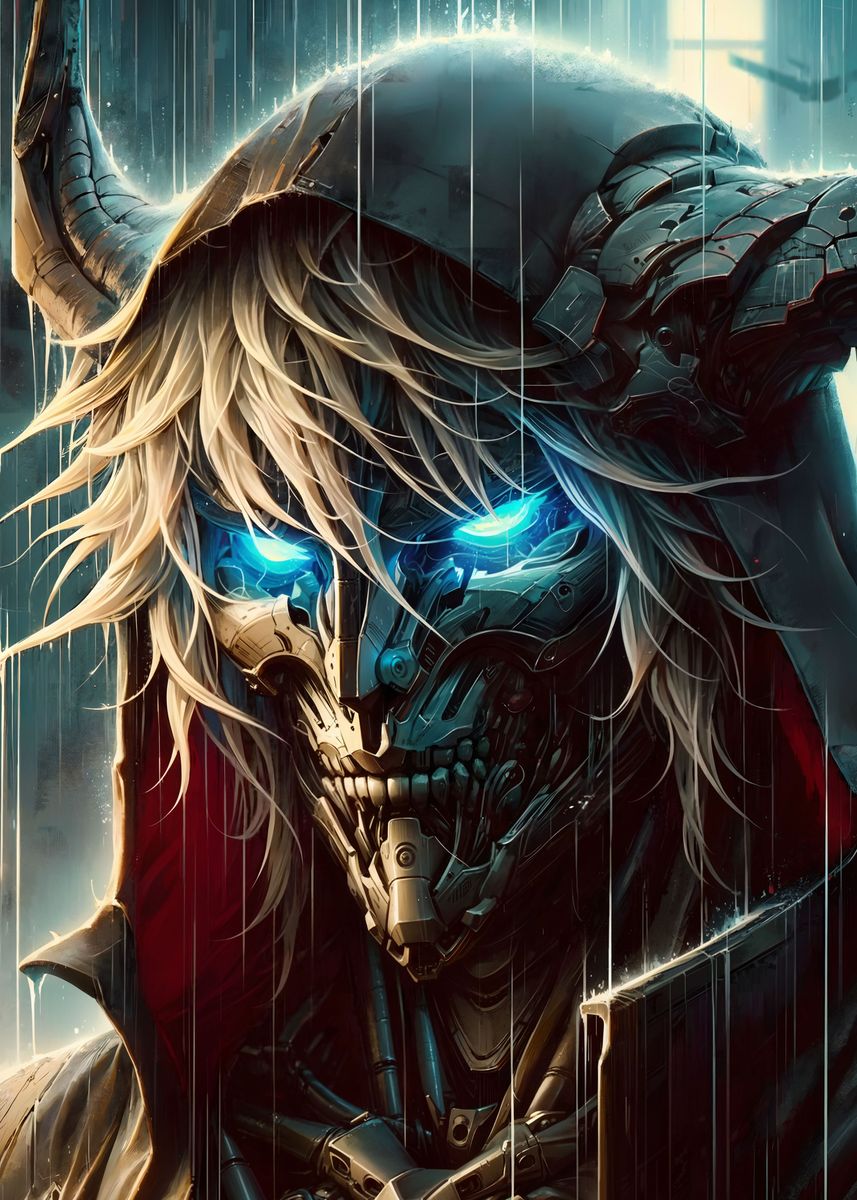 'Cyberpunk Demon' Poster, picture, metal print, paint by Lukasz Kobylka ...