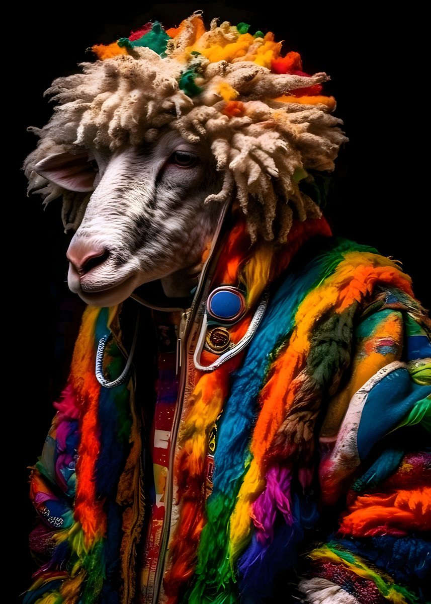 'future goat' Poster, picture, metal print, paint by pixar icia | Displate