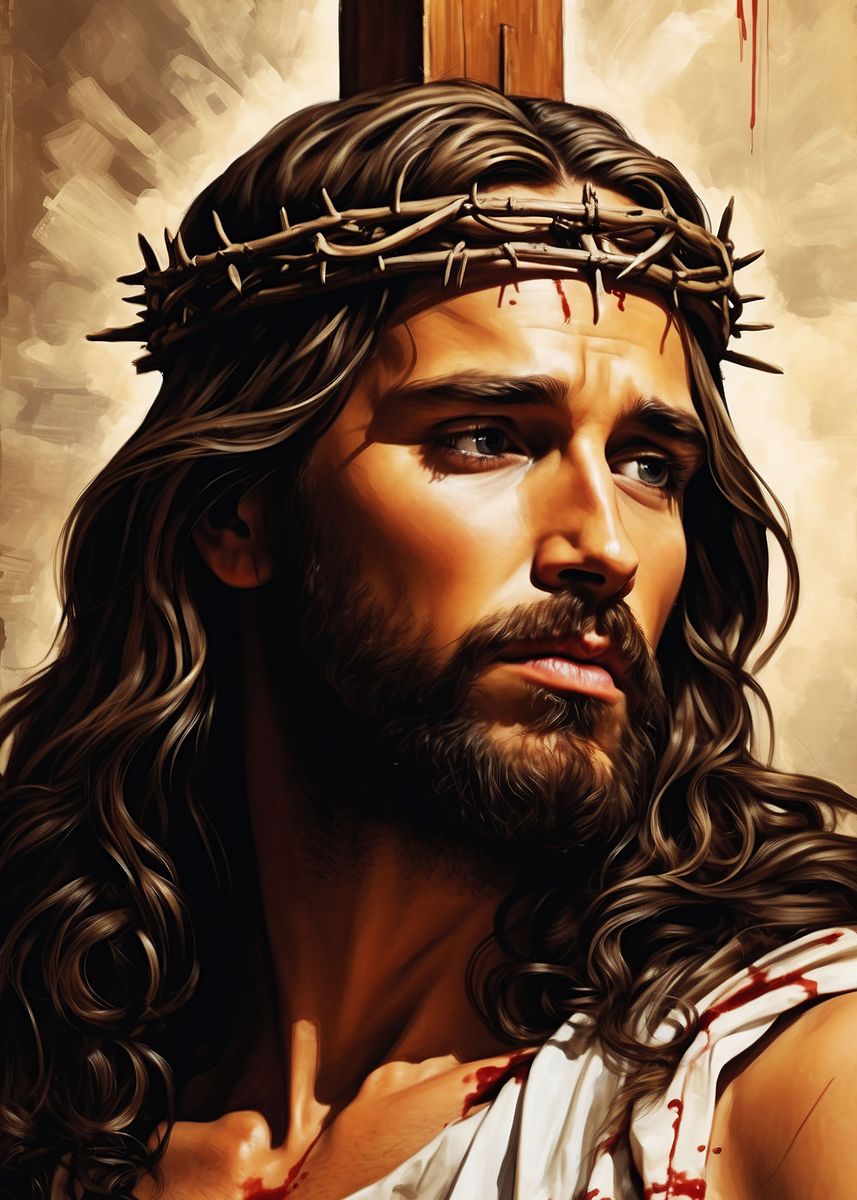 'Jesus eyes were kind' Poster, picture, metal print, paint by QTK ...