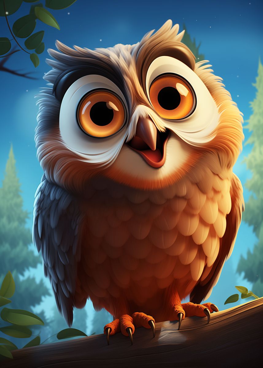 'Mystical Owl Artwork' Poster, picture, metal print, paint by Davia ...