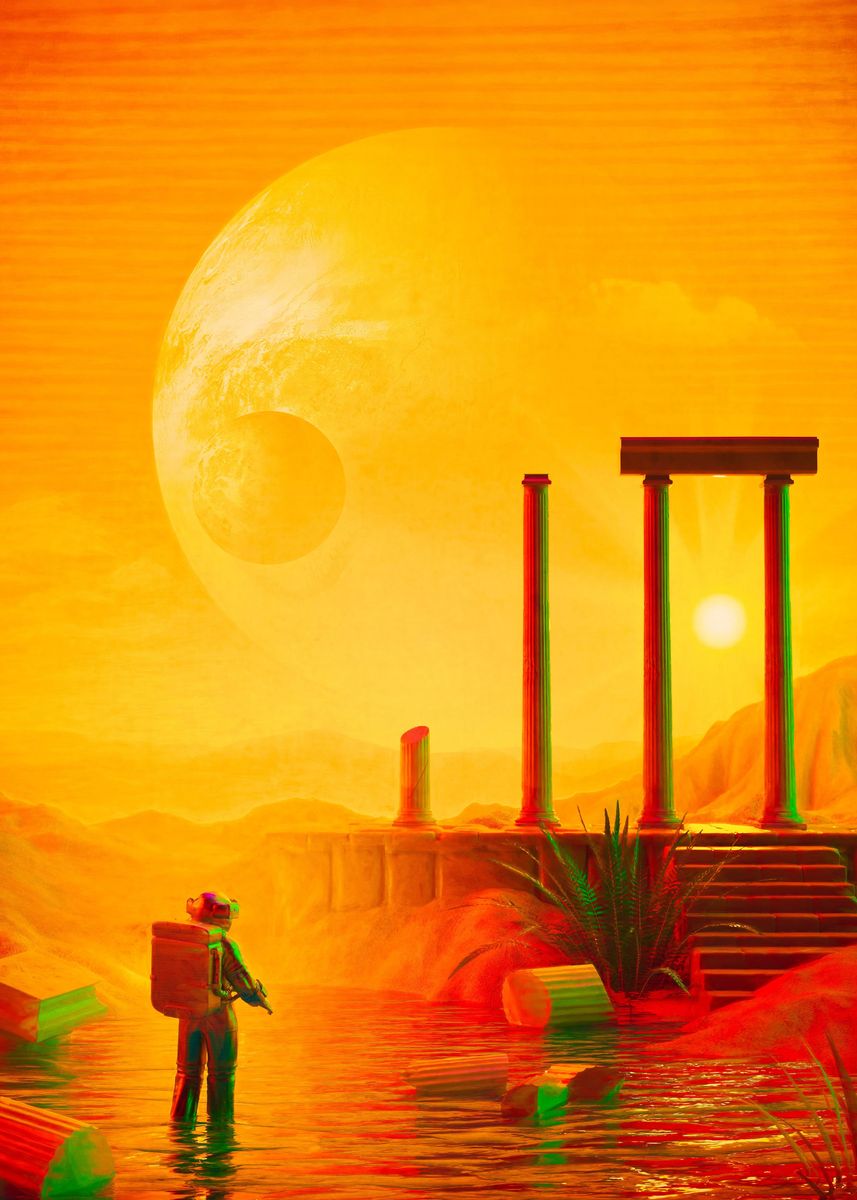 'Aligned' Poster, picture, metal print, paint by Shorsh | Displate