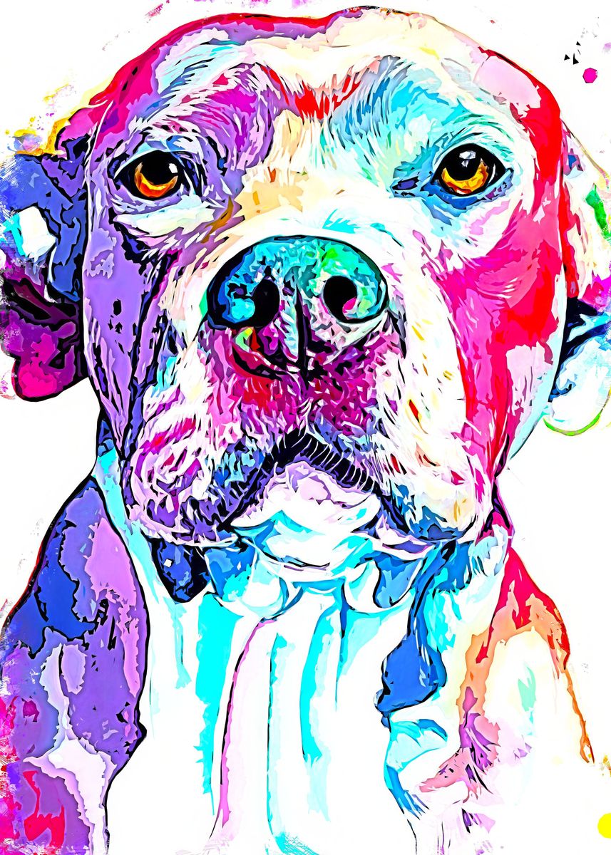 'American bully' Poster, picture, metal print, paint by Graphics GC ...
