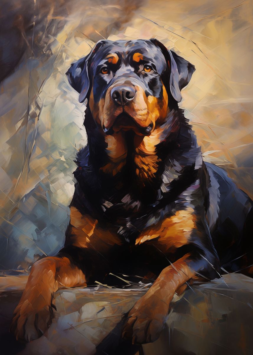 'Rottweiler' Poster, picture, metal print, paint by PetsArt Design ...