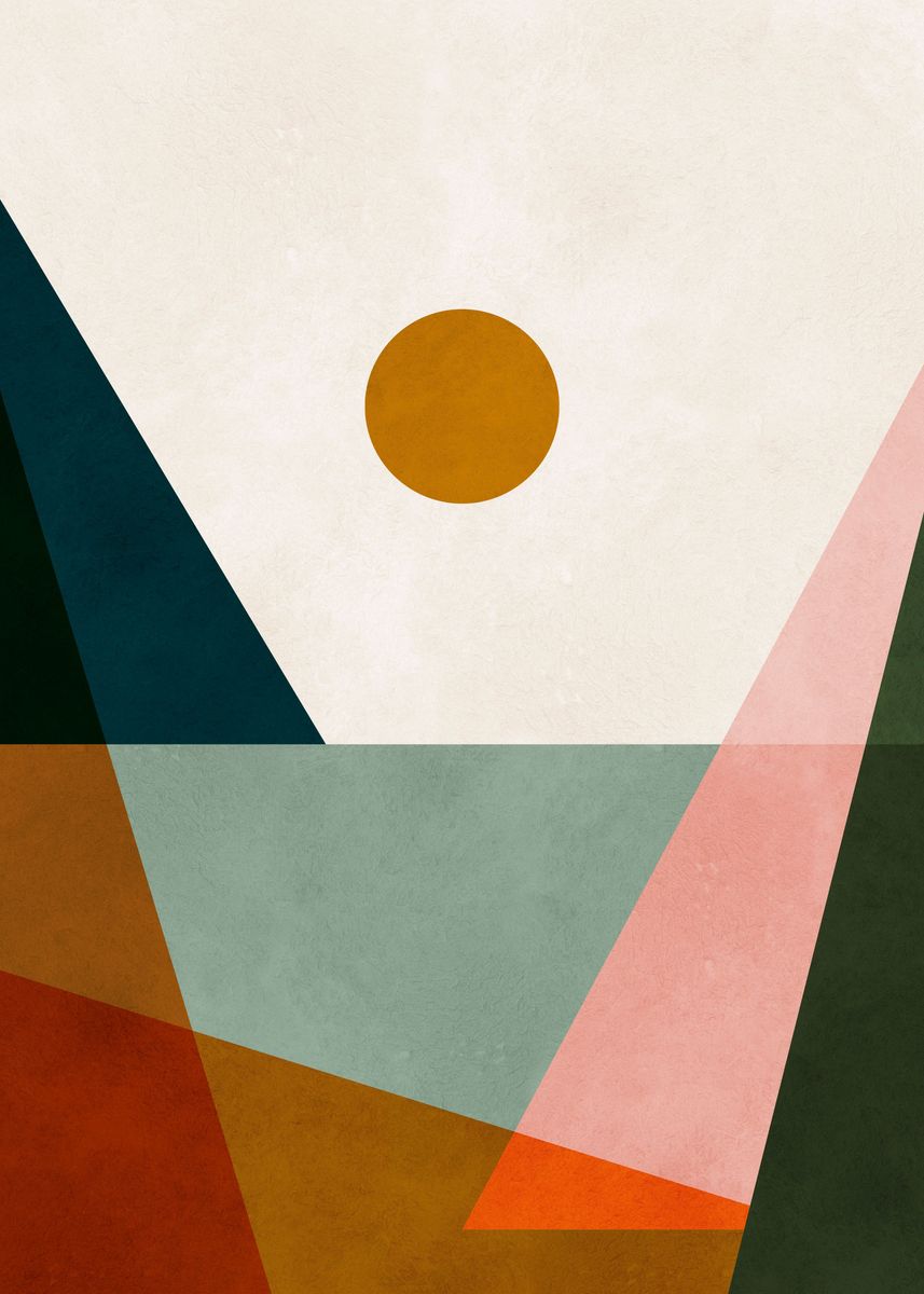 'Harmonious landscape 2' Poster, picture, metal print, paint by Vitor ...