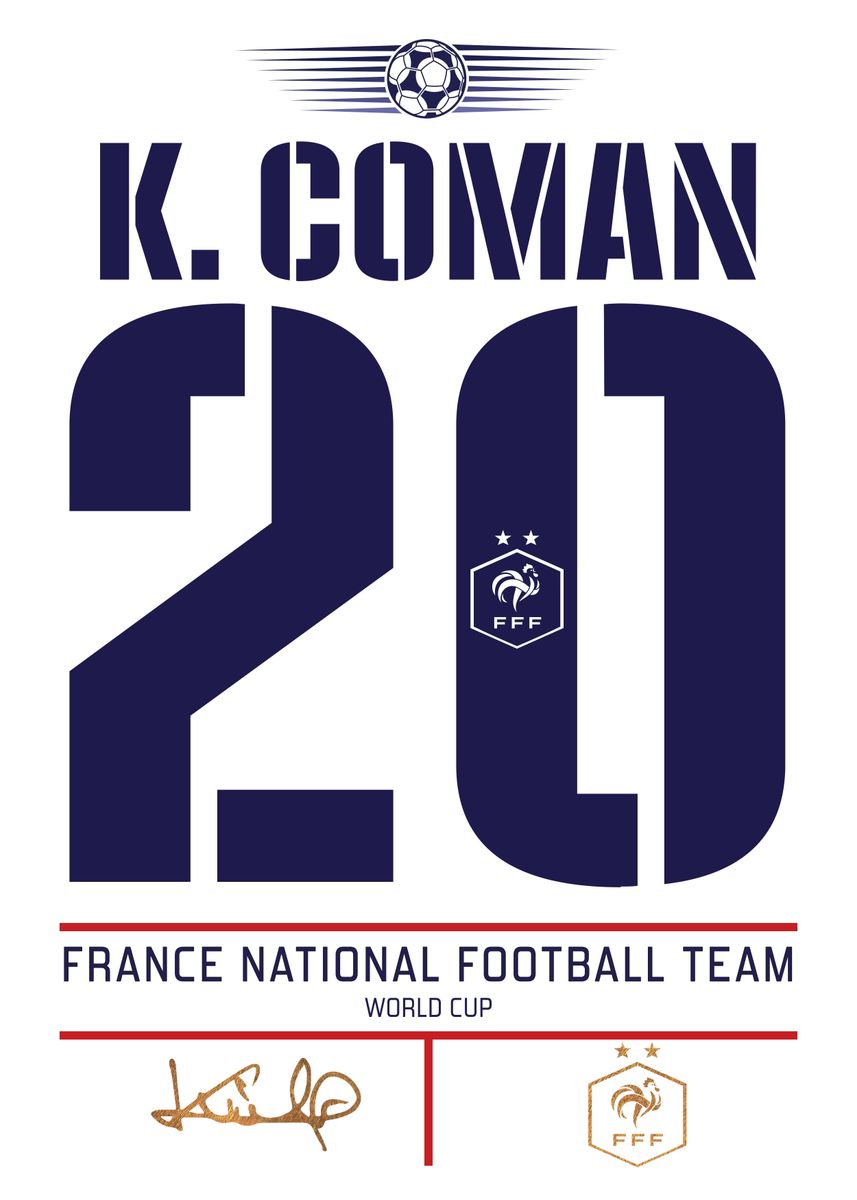 'Kingsley Coman' Poster, picture, metal print, paint by Evan Arrington ...