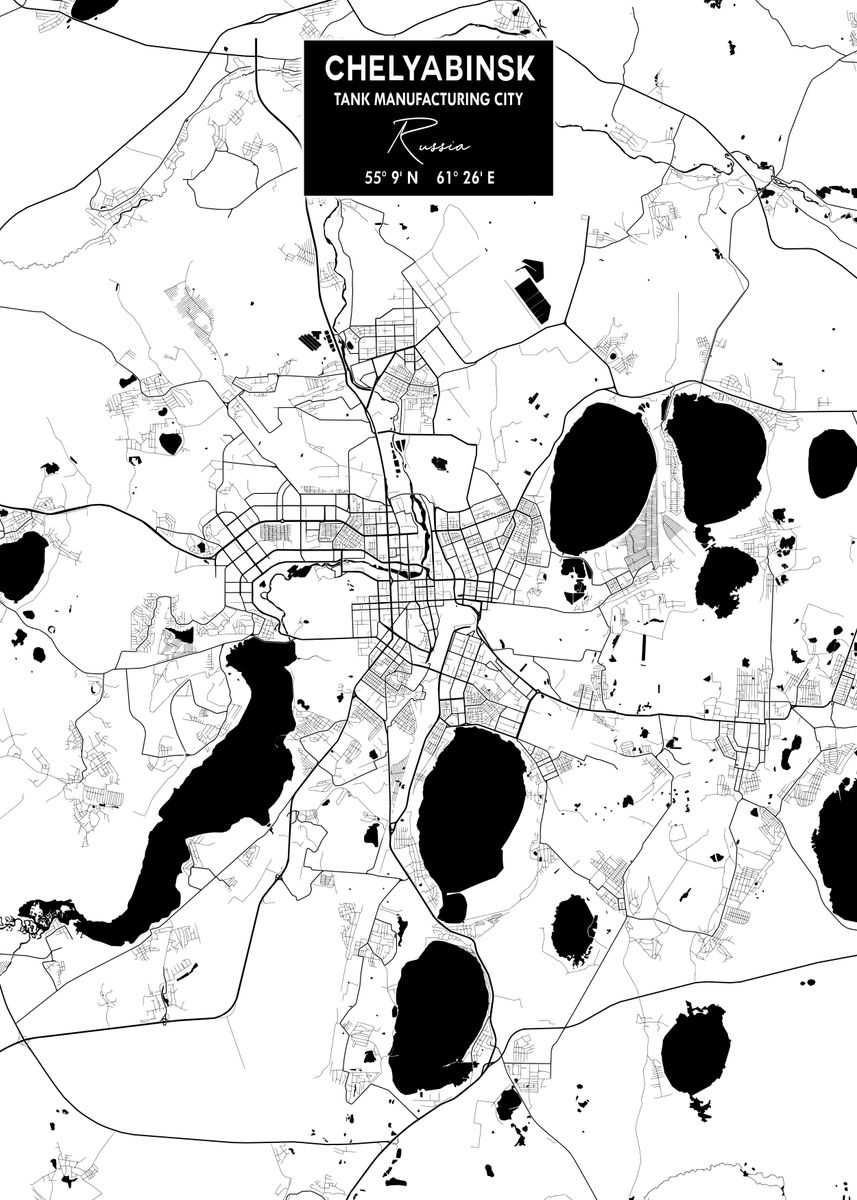 'Chelyabinsk Russia' Poster, picture, metal print, paint by Mcgilvery ...