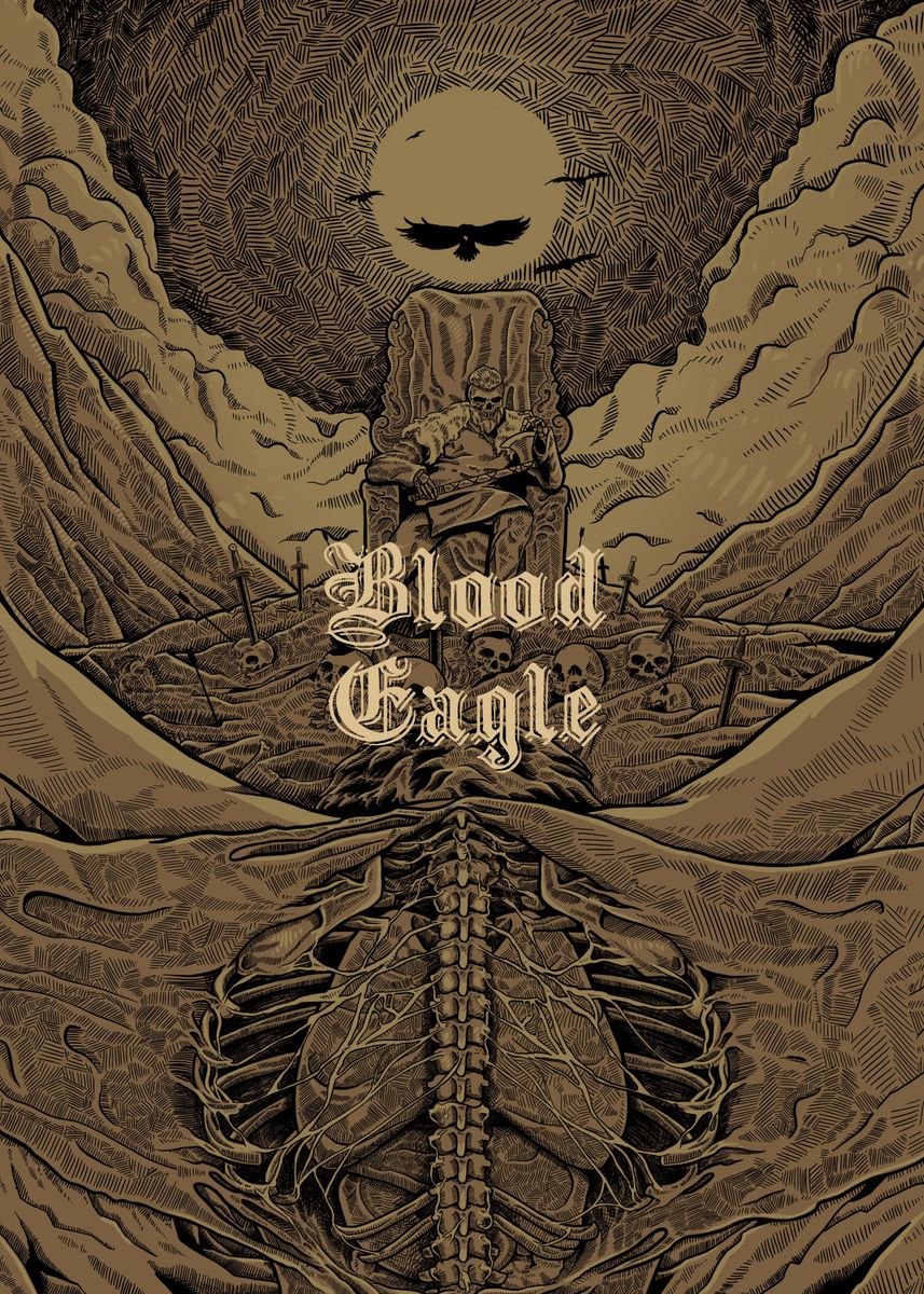 'Blood eagle' Poster, picture, metal print, paint by Mousely Mousely ...