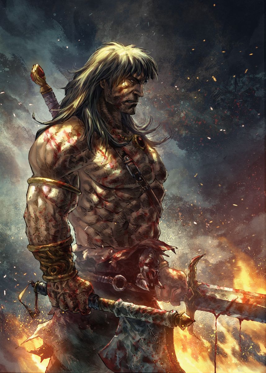 'Conan Profile' Poster, picture, metal print, paint by Conan Exiles ...