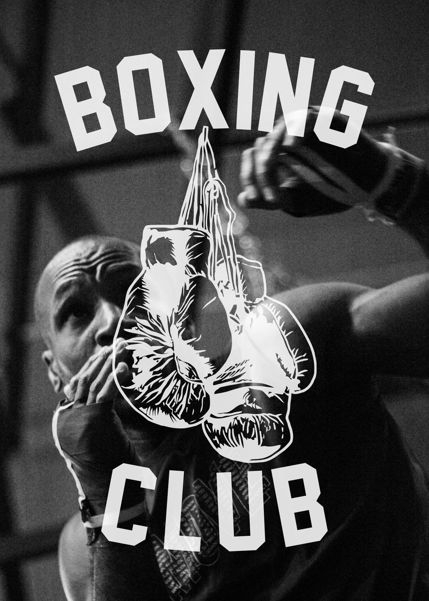 'Boxing Club' Poster, picture, metal print, paint by Ba Ab | Displate