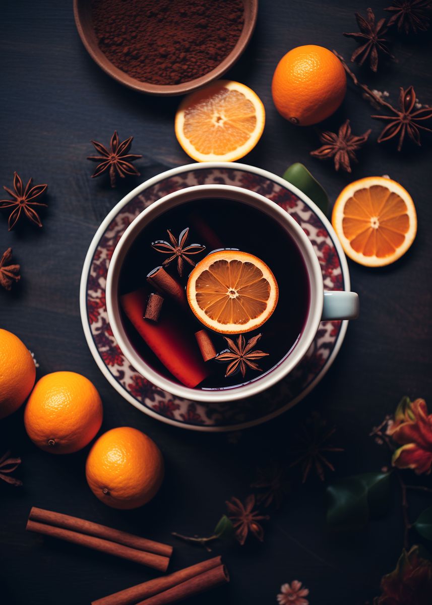 'Christmas Mulled Wine' Poster, picture, metal print, paint by Pixel ...
