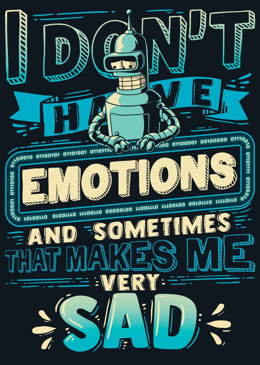 'No Emotions' Poster, picture, metal print, paint by teesgeex | Displate