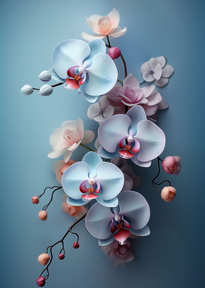 'Orchid Flower Harmony' Poster, picture, metal print, paint by Mark ...