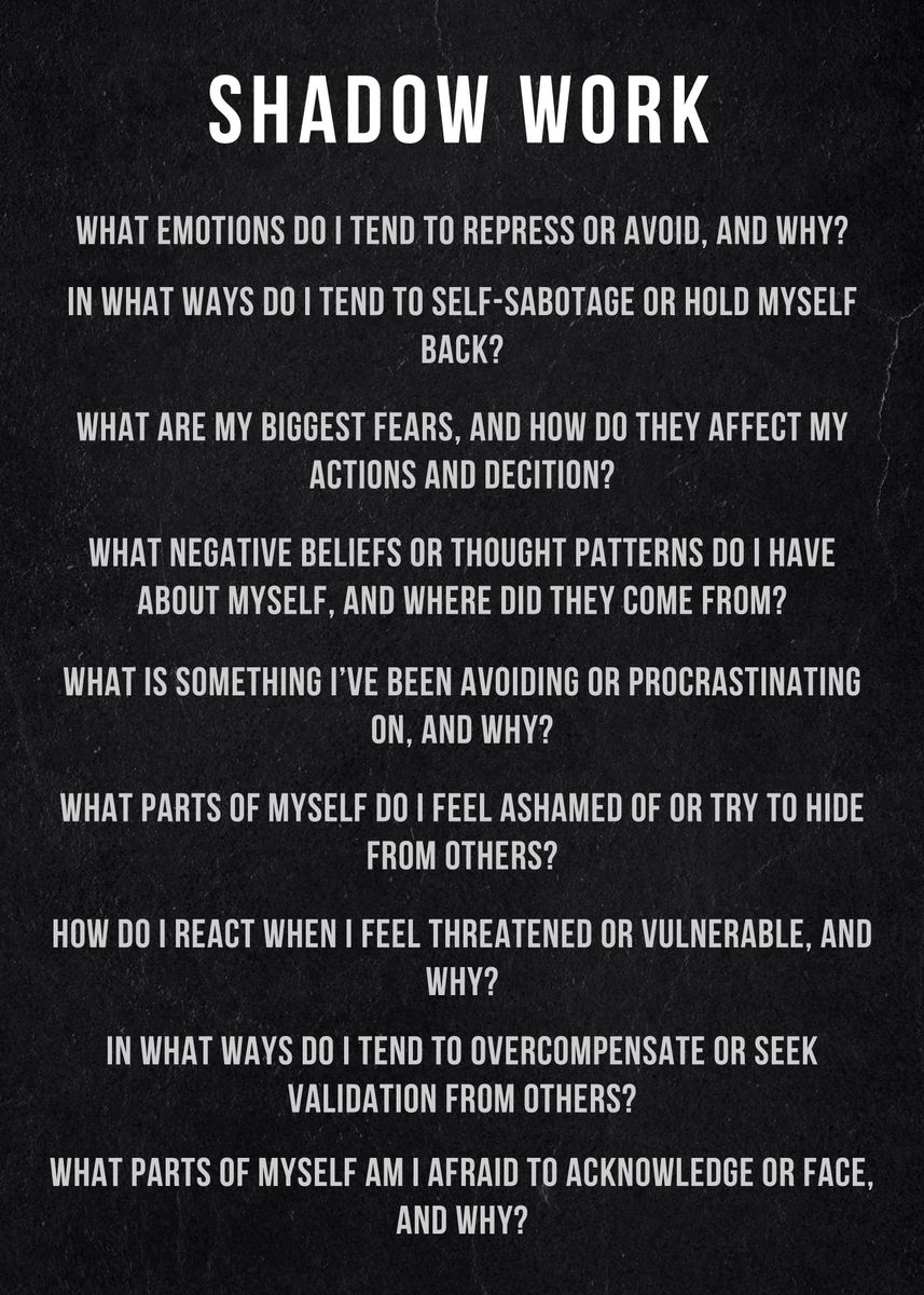 'shadow work quotes' Poster, picture, metal print, paint by Motivation ...