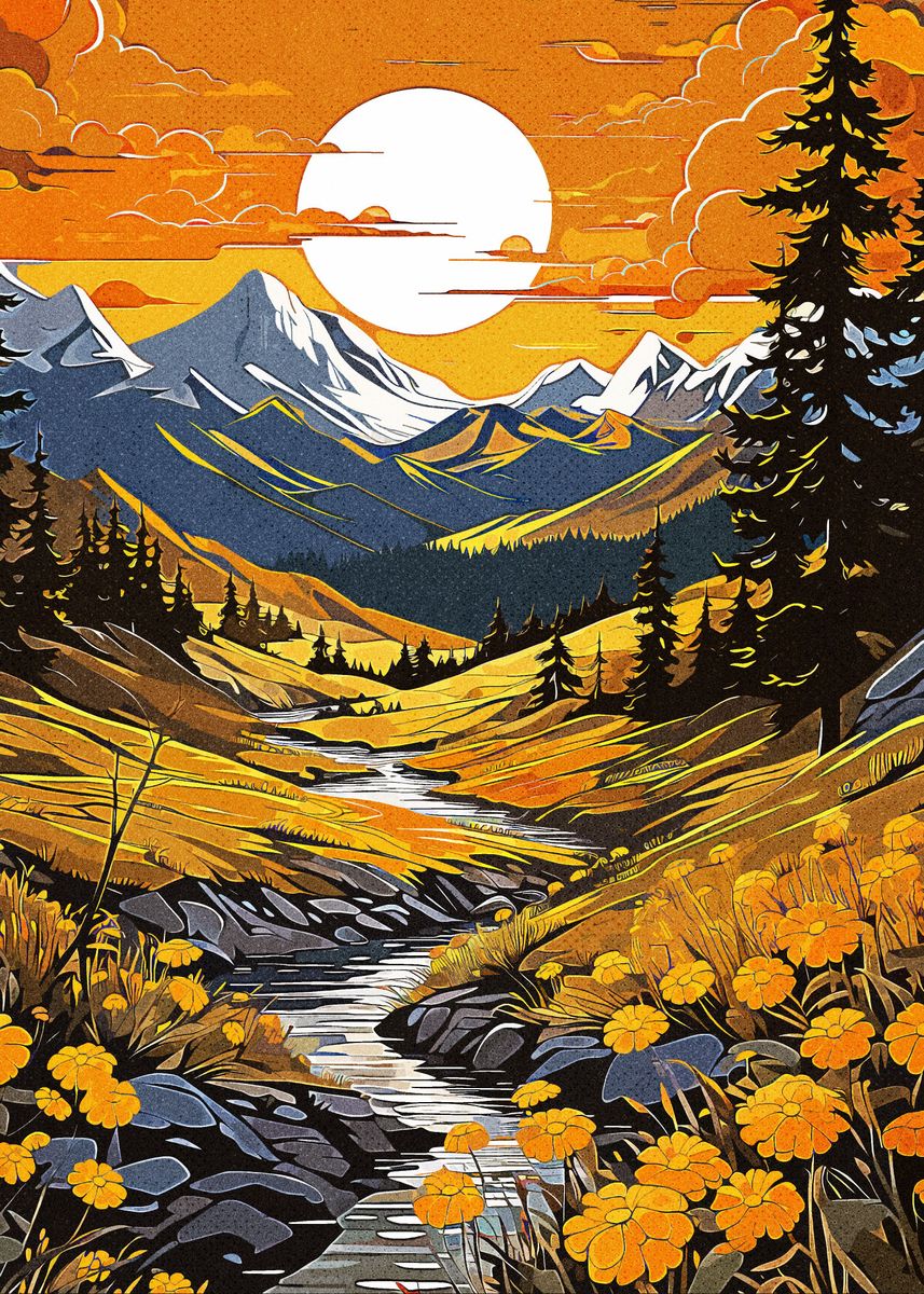 'Morning Wild' Poster, picture, metal print, paint by Magnum Attack ...