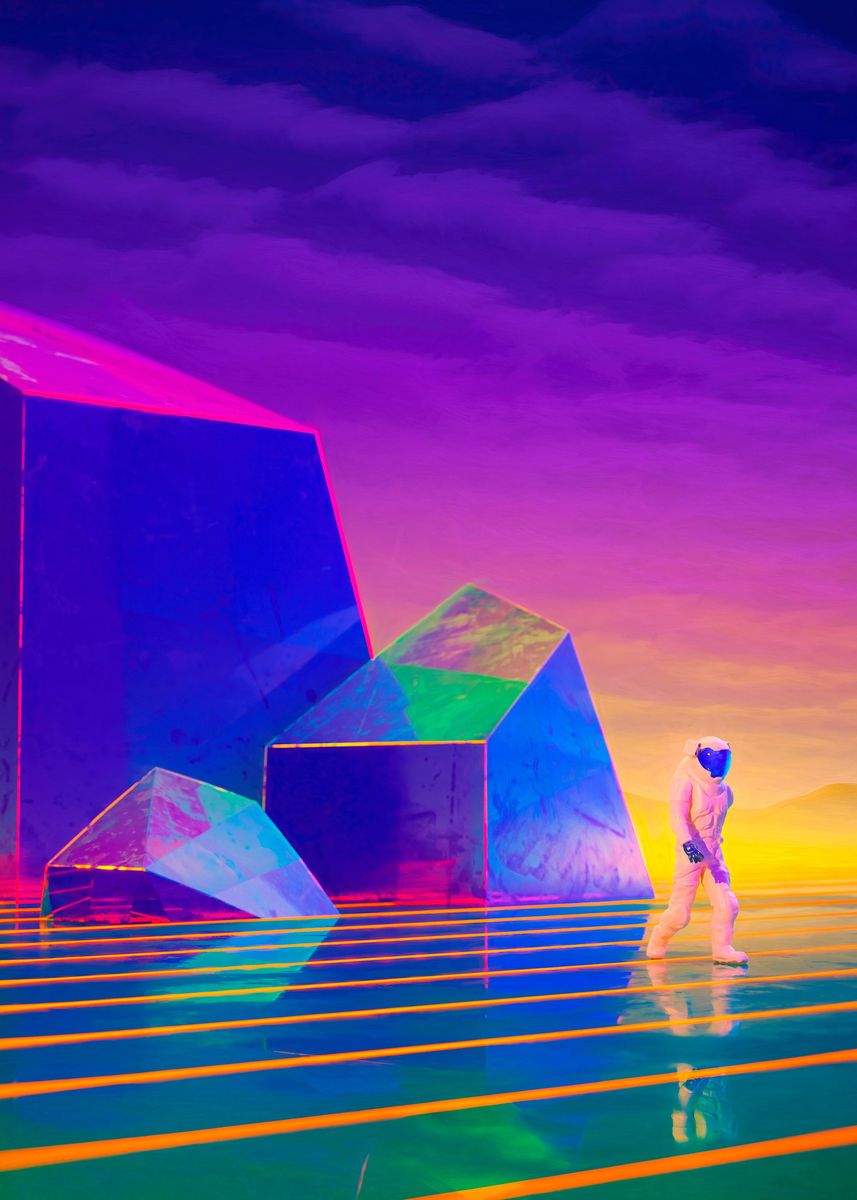 'Crystalline' Poster, picture, metal print, paint by Shorsh | Displate