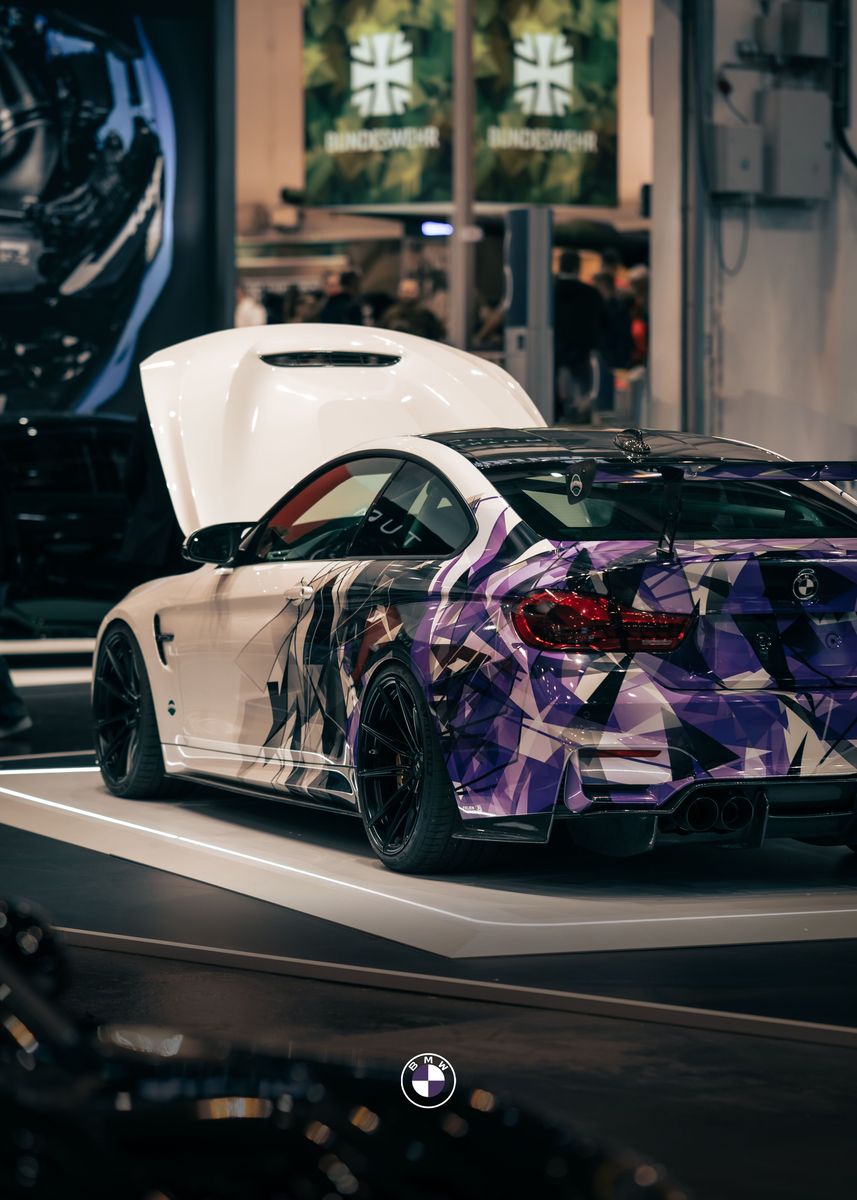 'S55 BMW M4 EMS Back' Poster, picture, metal print, paint by Nils Plaha ...