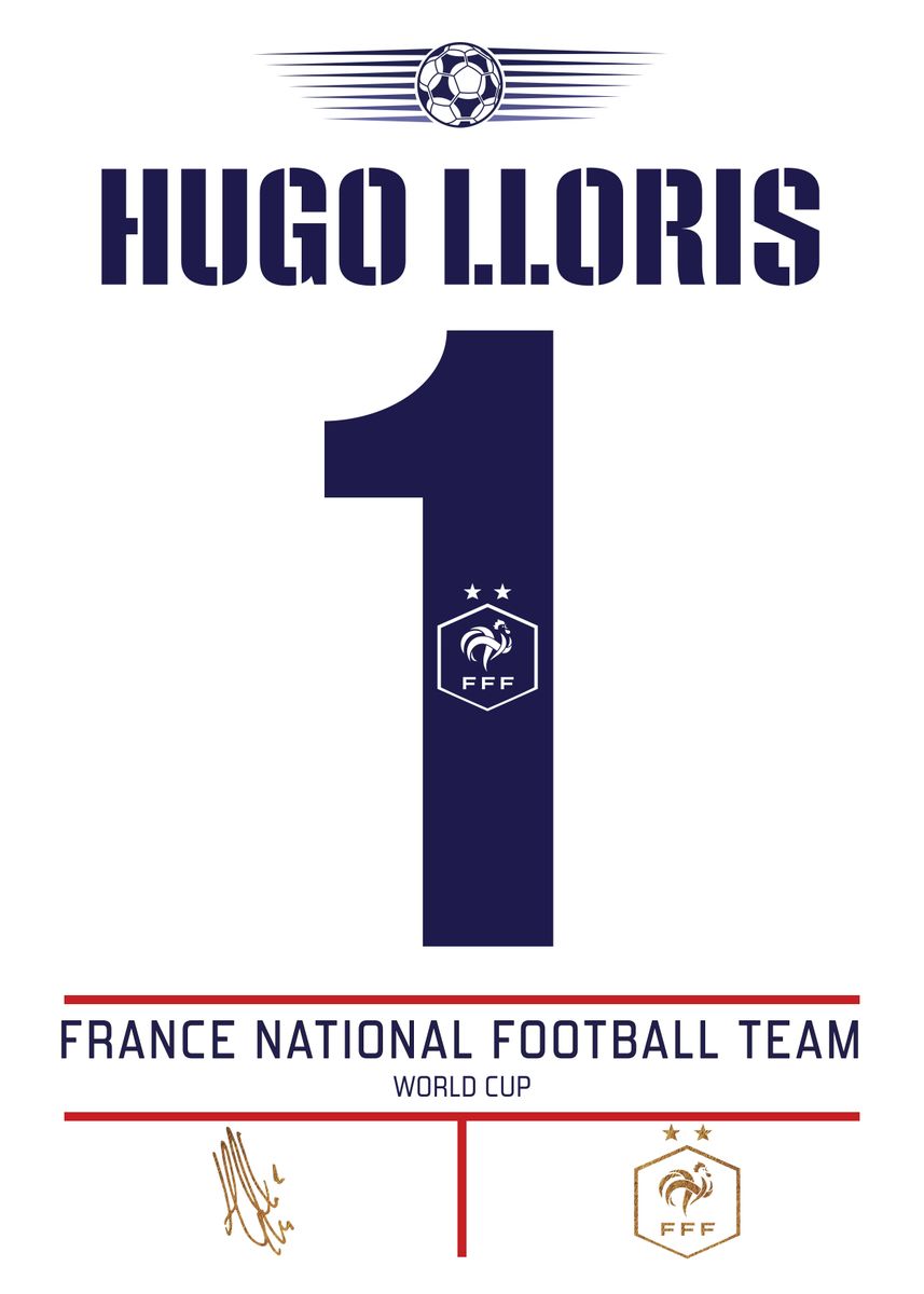 'Hugo Lloris French team' Poster, picture, metal print, paint by Evan ...
