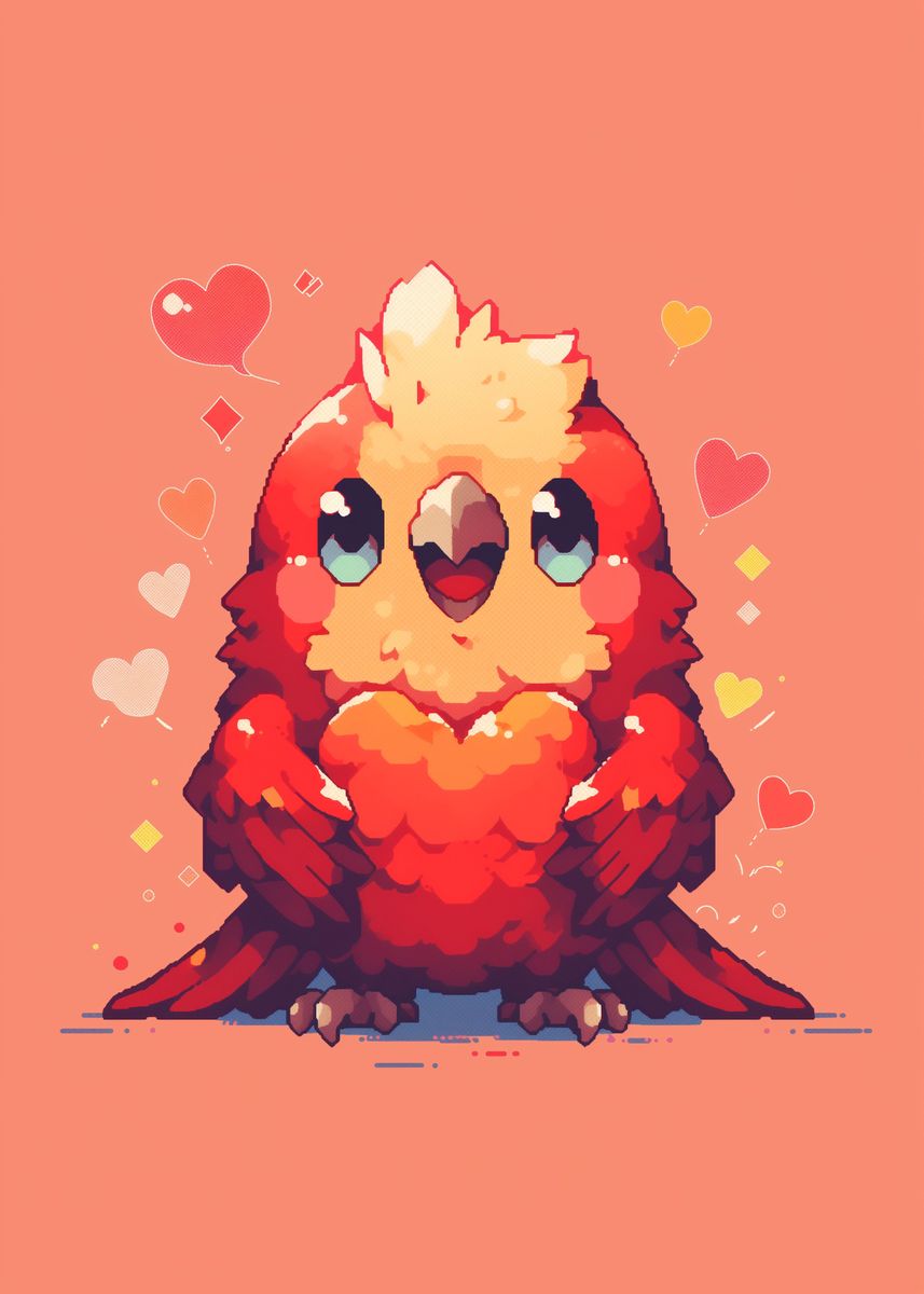 'Pixel Pet Artwork' Poster, picture, metal print, paint by Davia ...