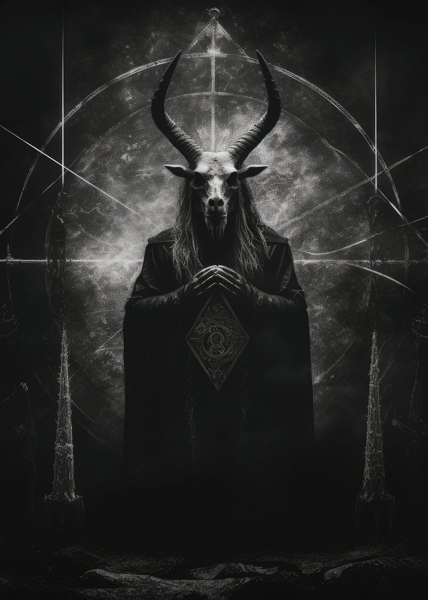 'Evil Demonic Baphomet' Poster, picture, metal print, paint by GLITCHED ...