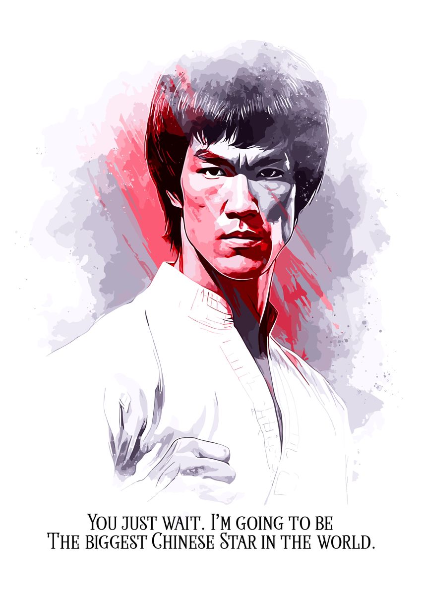 'Bruce Lee Quotes' Poster, picture, metal print, paint by Erwan Felani ...