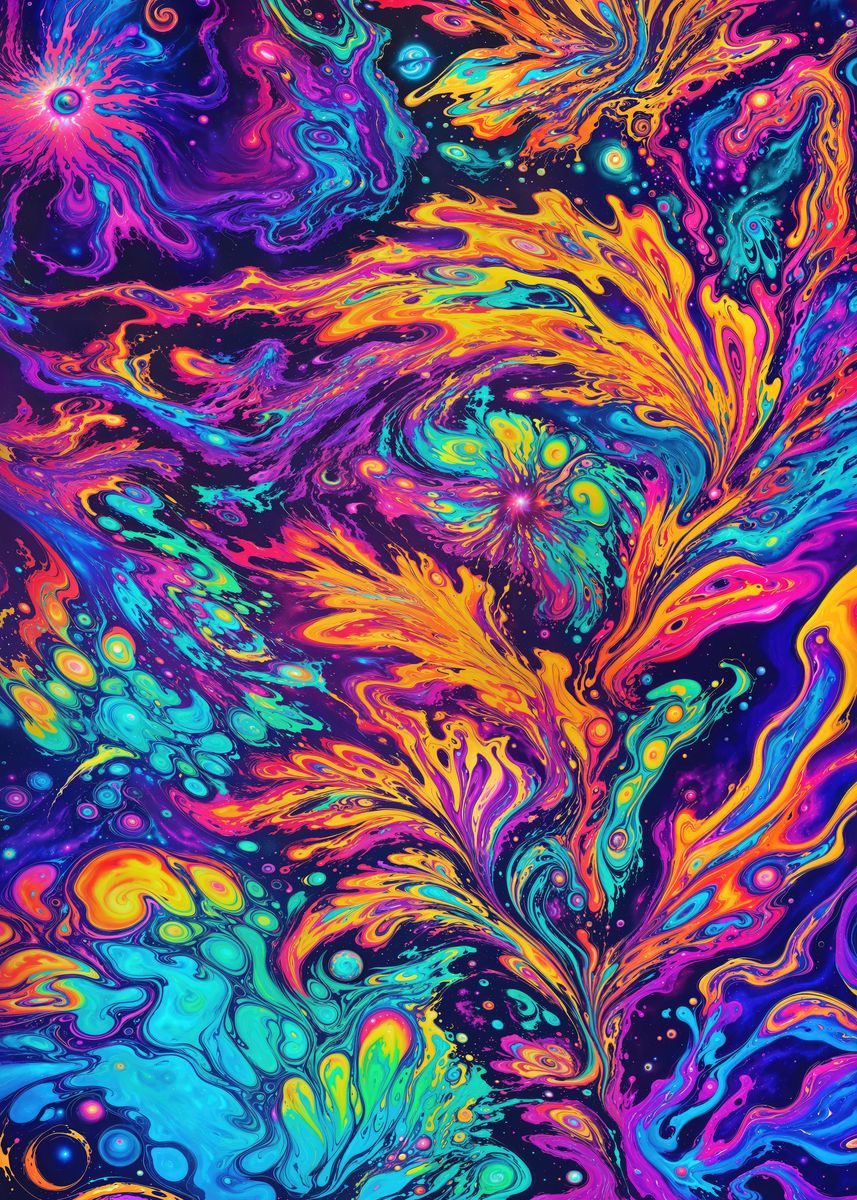 'Acid Wall' Poster, picture, metal print, paint by wumples | Displate