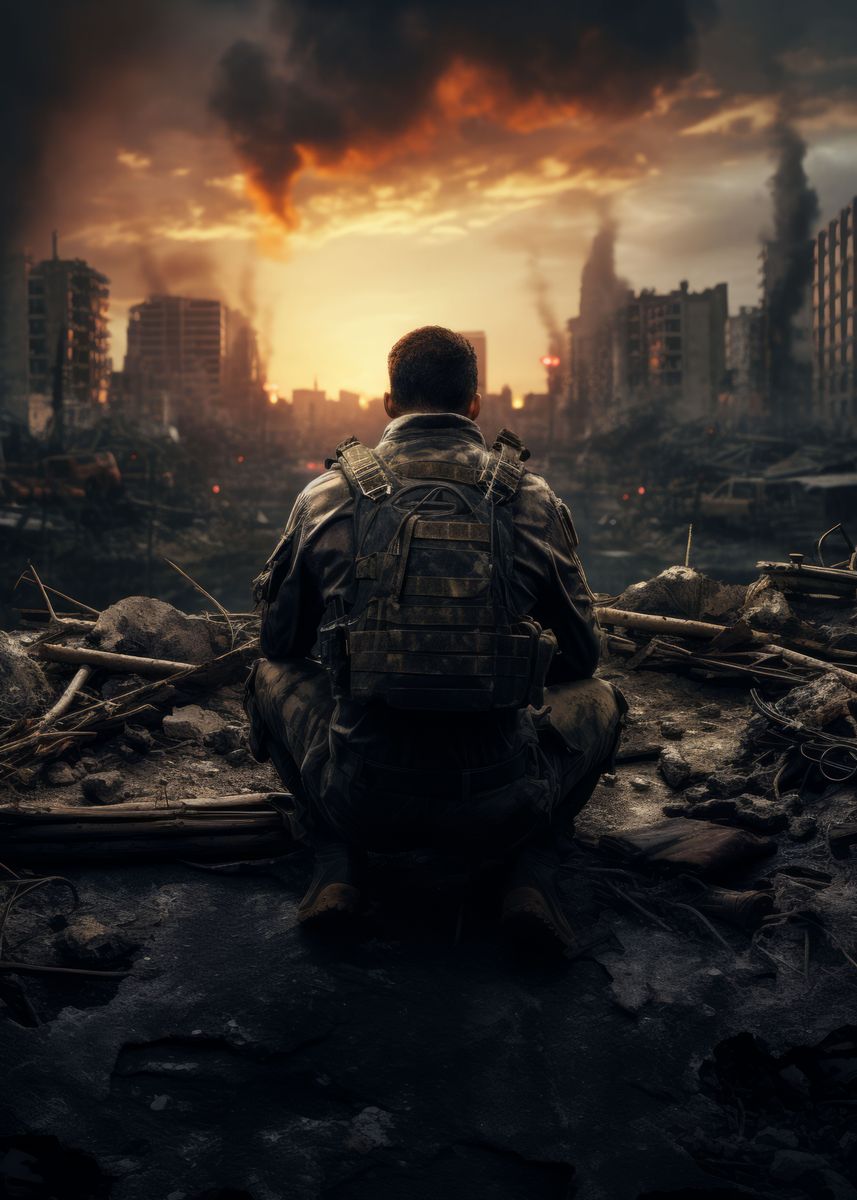 'Lonely soldier' Poster, picture, metal print, paint by filmbildfabrik ...