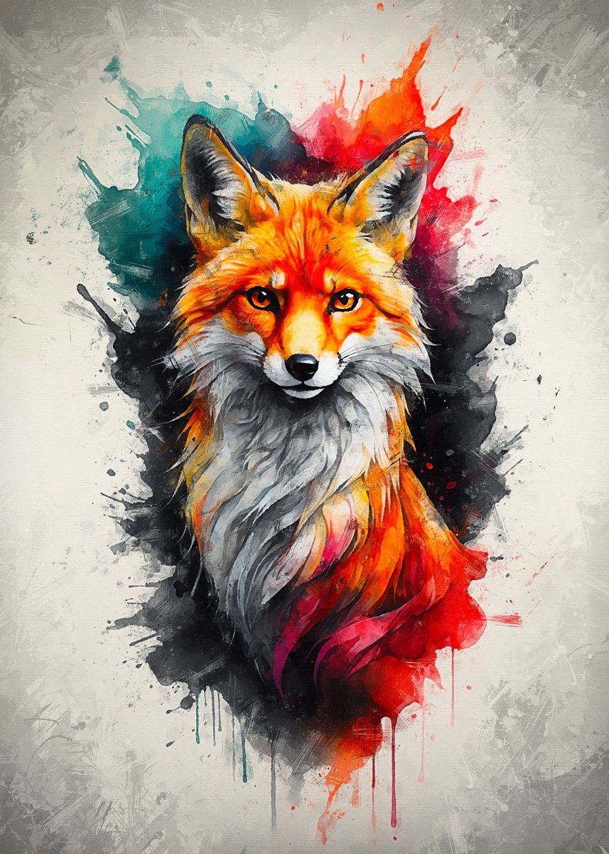 'Foxy Palette' Poster, picture, metal print, paint by FlyingBlade ...