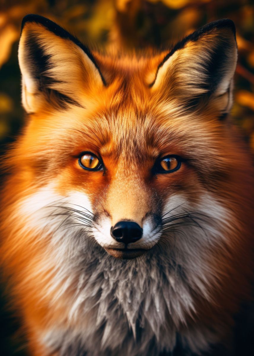 'Fox Portrait Photography' Poster, picture, metal print, paint by ...