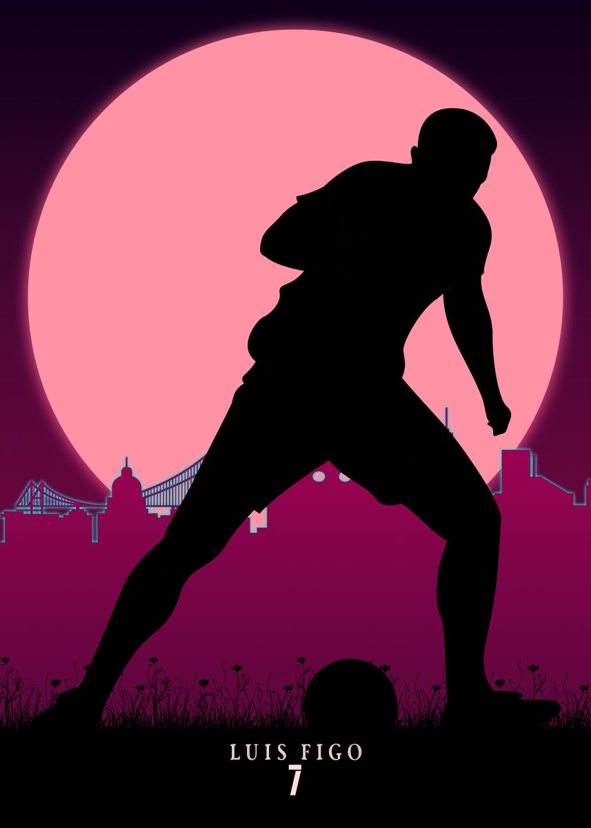 'Luis Figo' Poster, picture, metal print, paint by Terrance Seay | Displate