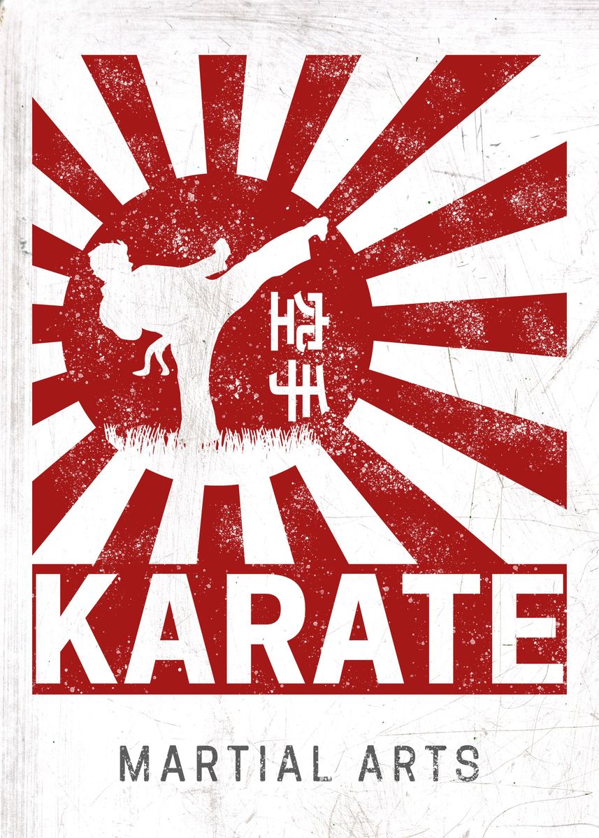 'Karate Martial Arts Design' Poster, picture, metal print, paint by ...