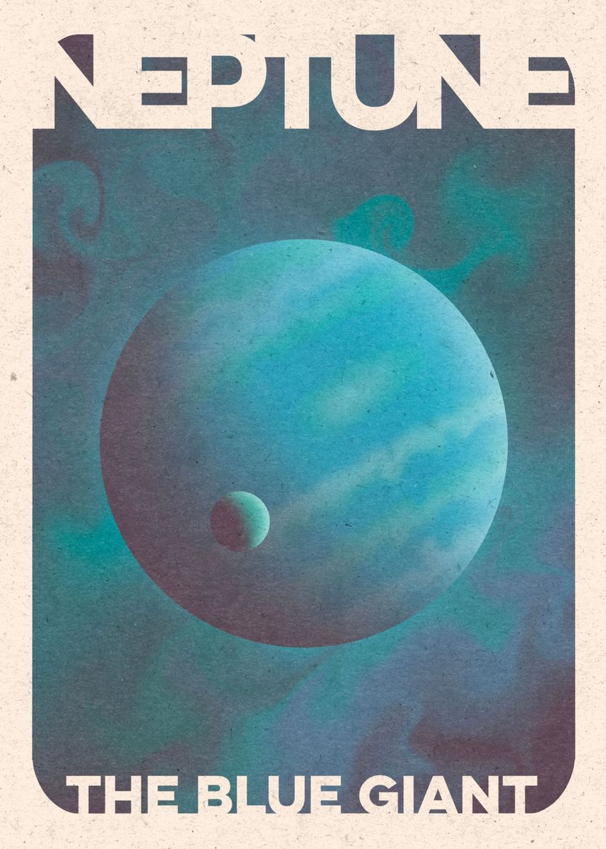 'Neptune The Blue Giant' Poster, picture, metal print, paint by Jake ...