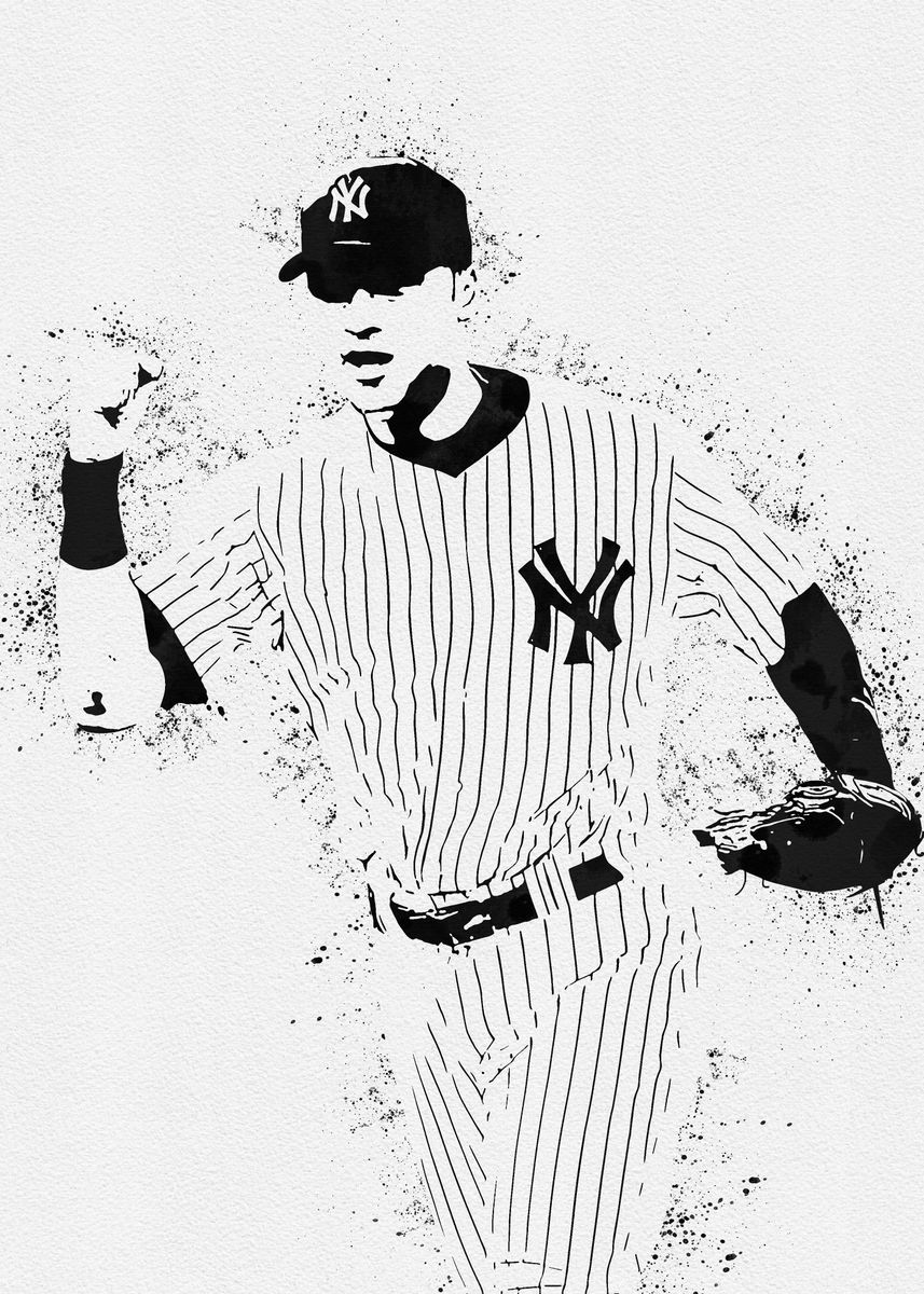 'Derek Jeter Painting' Poster, picture, metal print, paint by Phan Van ...